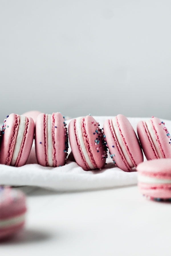 Cotton Candy Macarons with Cream Cheese Filling - Baran Bakery