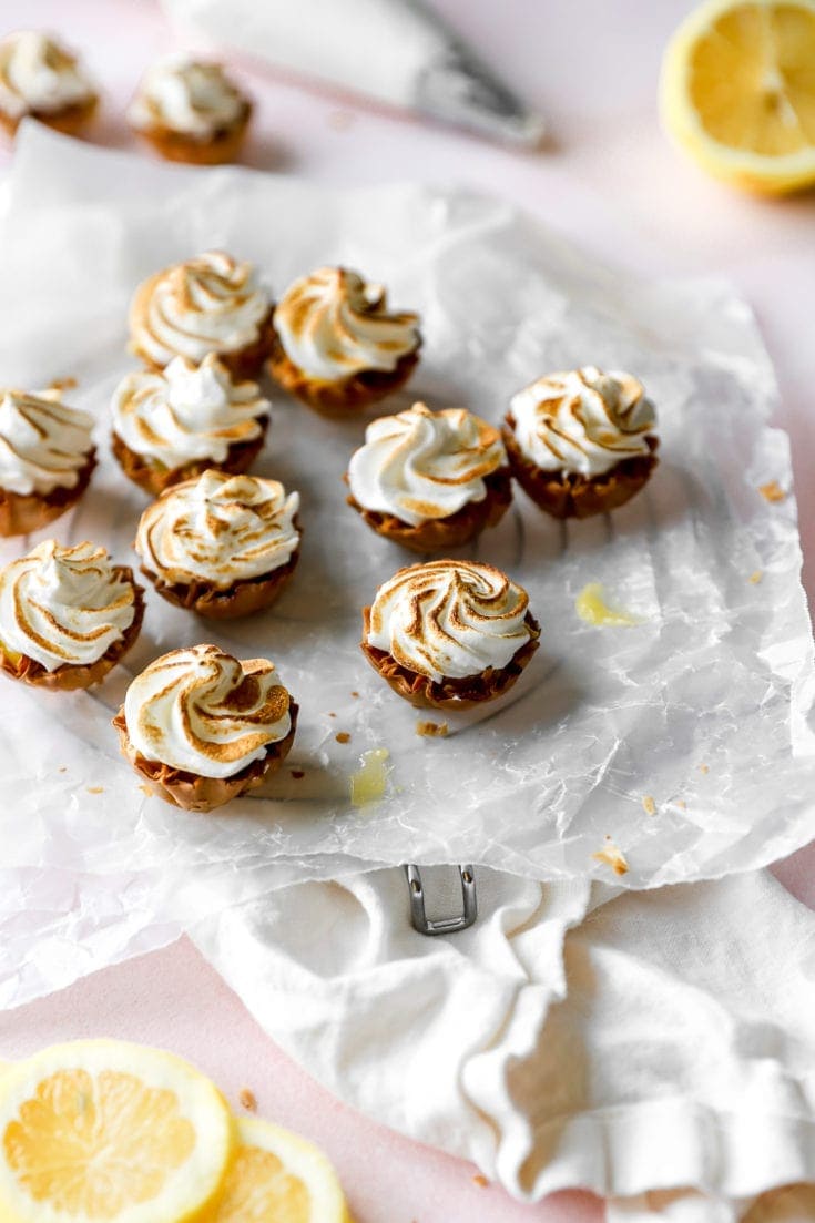 Mini Lemon Meringue Pies with Phyllo Shells - Baran Bakery