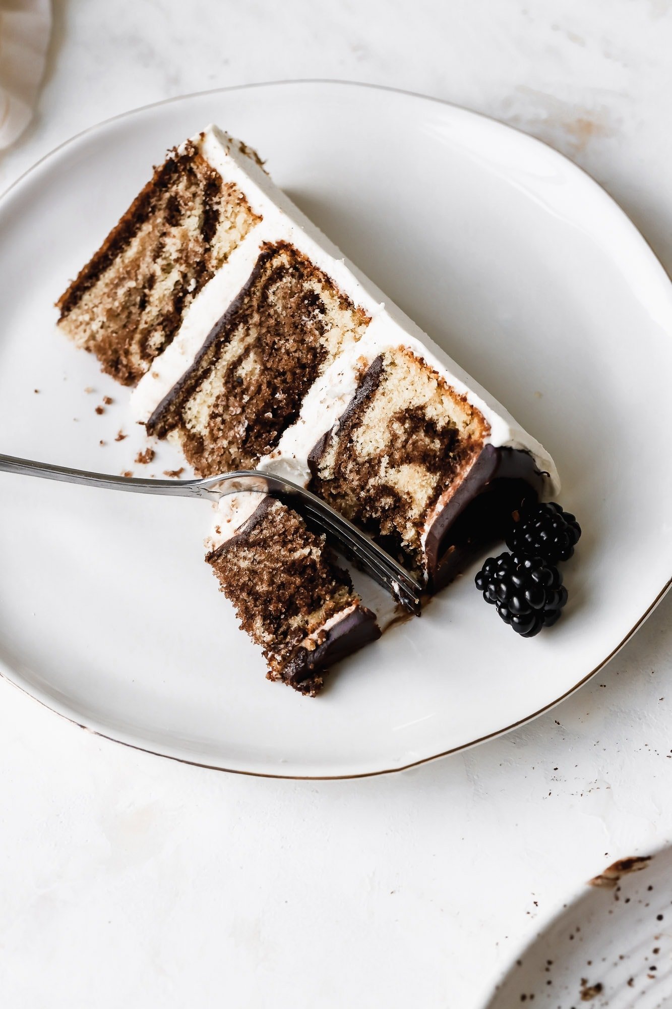 Marble Cake with Buttercream Frosting - Baran Bakery