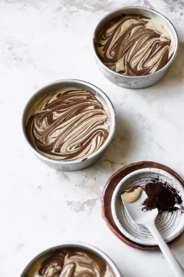 Marble Cake with Buttercream Frosting - Baran Bakery