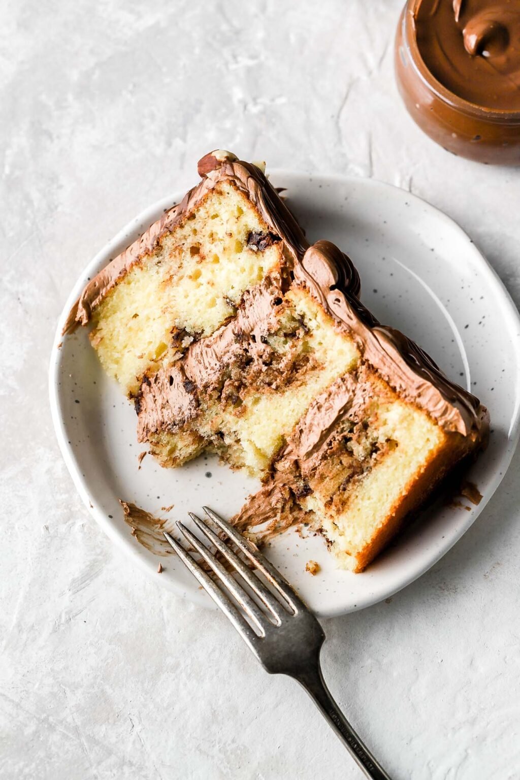 Nutella Cake with 2 Ingredient Frosting - Baran Bakery