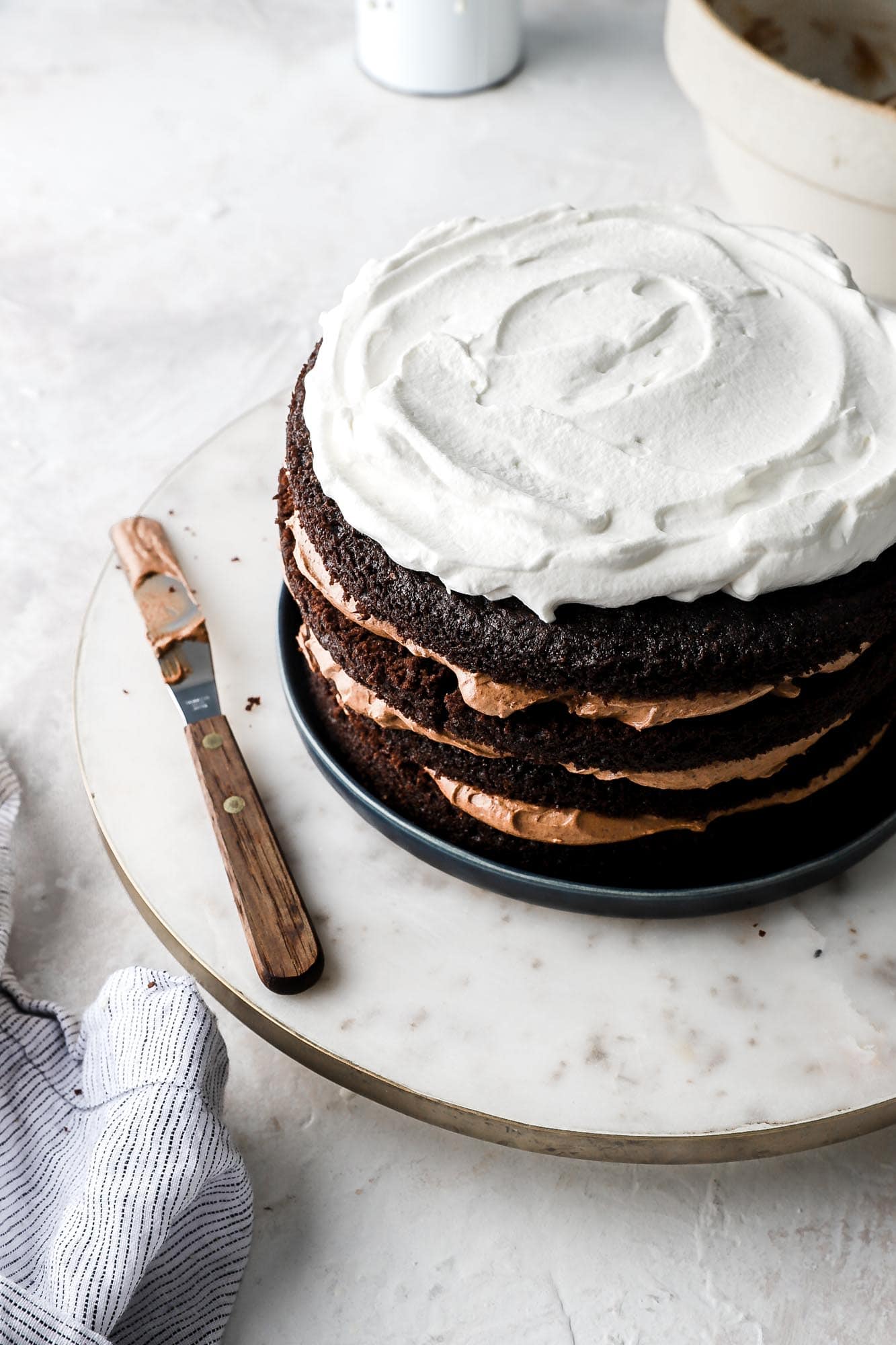 Chocolate Mousse Cake with Diplomat Cream - Baran Bakery