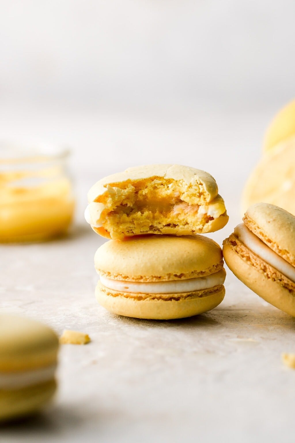 Lemon Macarons with Lemon Curd - Baran Bakery
