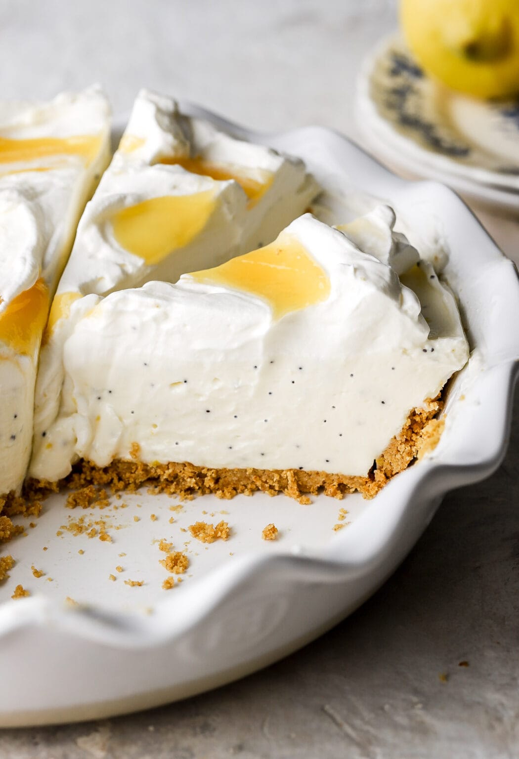No-Bake Lemon Poppy Seed Cheesecake - Baran Bakery