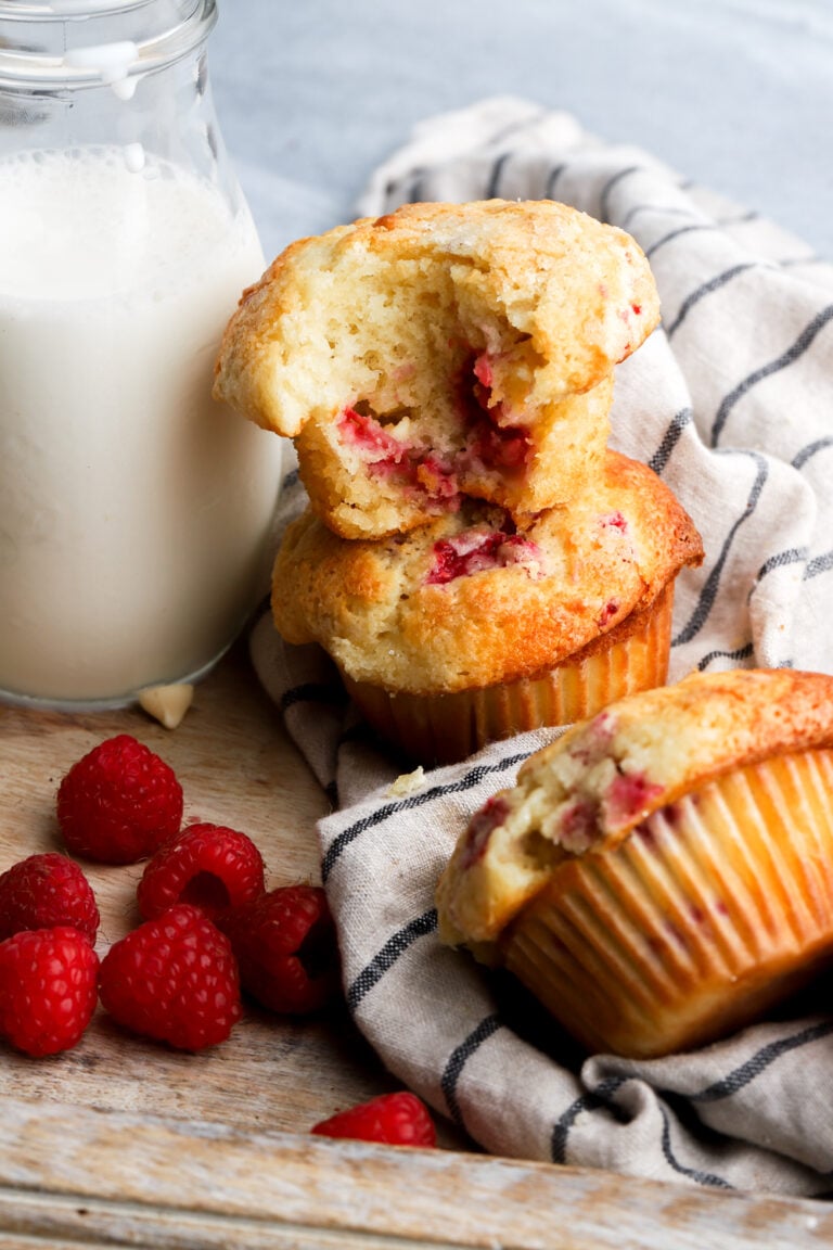 Raspberry White Chocolate Muffins - Baran Bakery