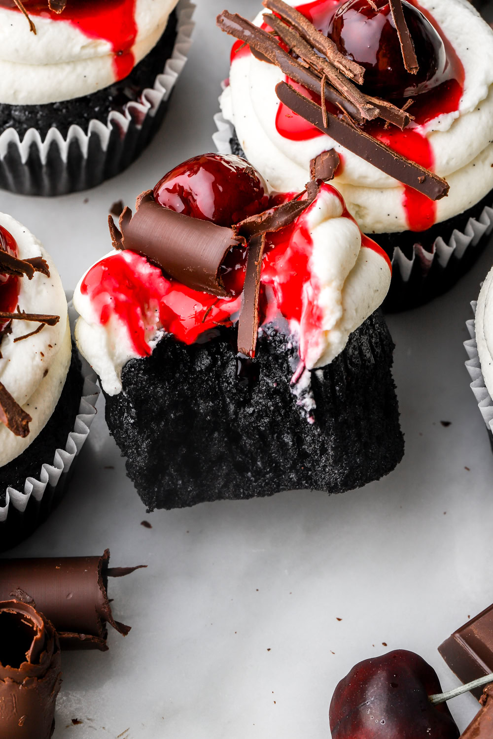 Black Forest Cupcakes - Baran Bakery
