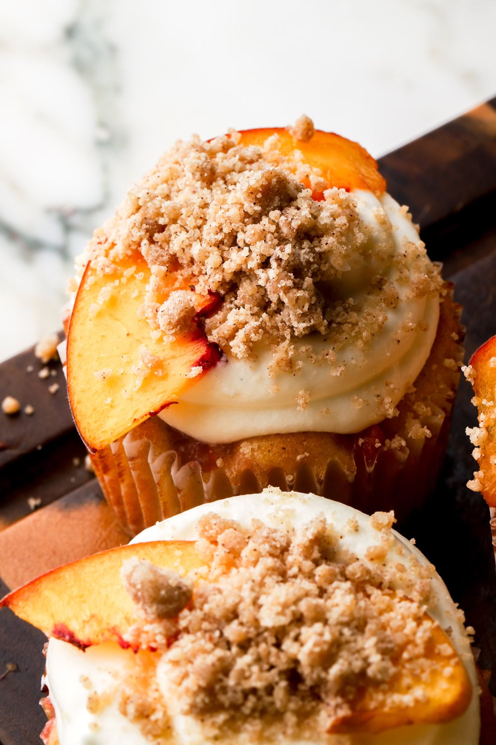 Peach Cobbler Cupcakes - Baran Bakery