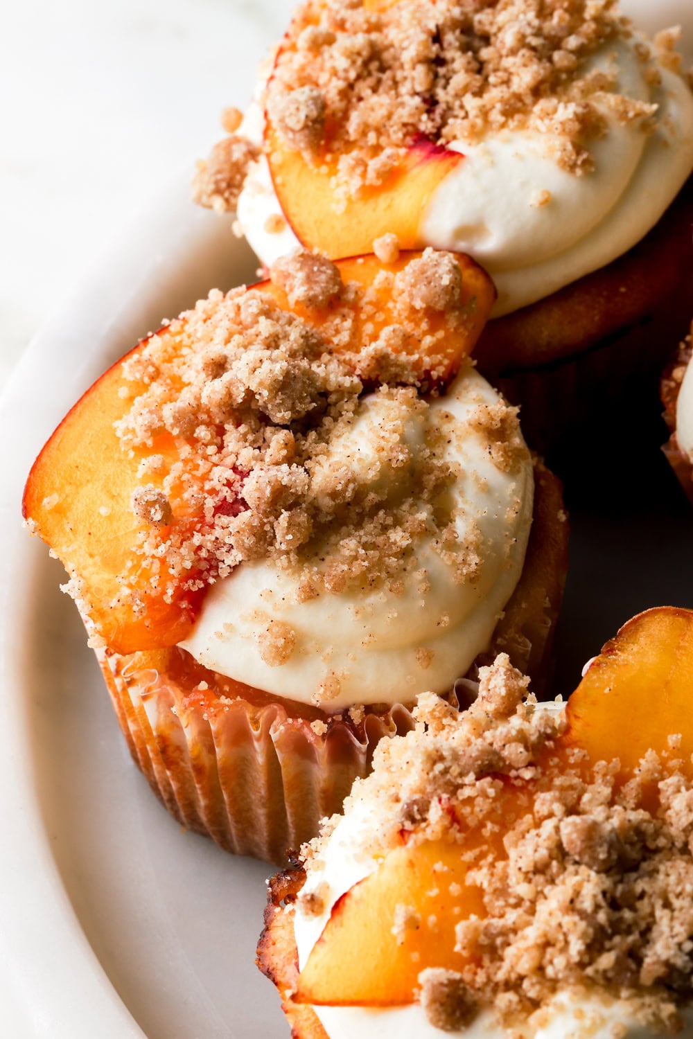 Peach Cobbler Cupcakes - Baran Bakery