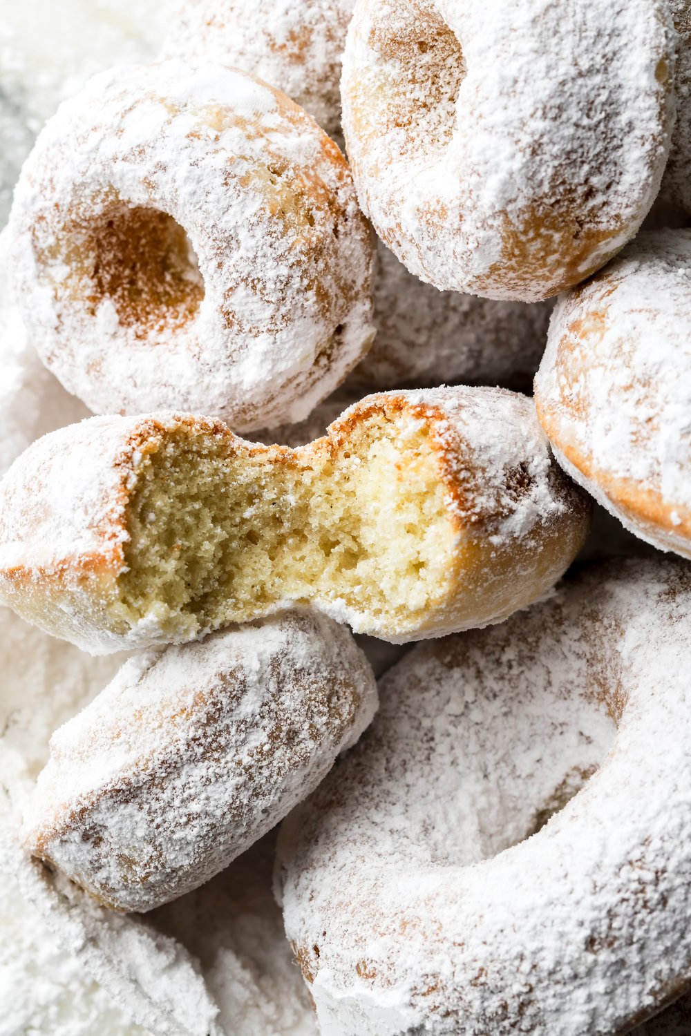 Powdered Sugar Donuts - Baran Bakery