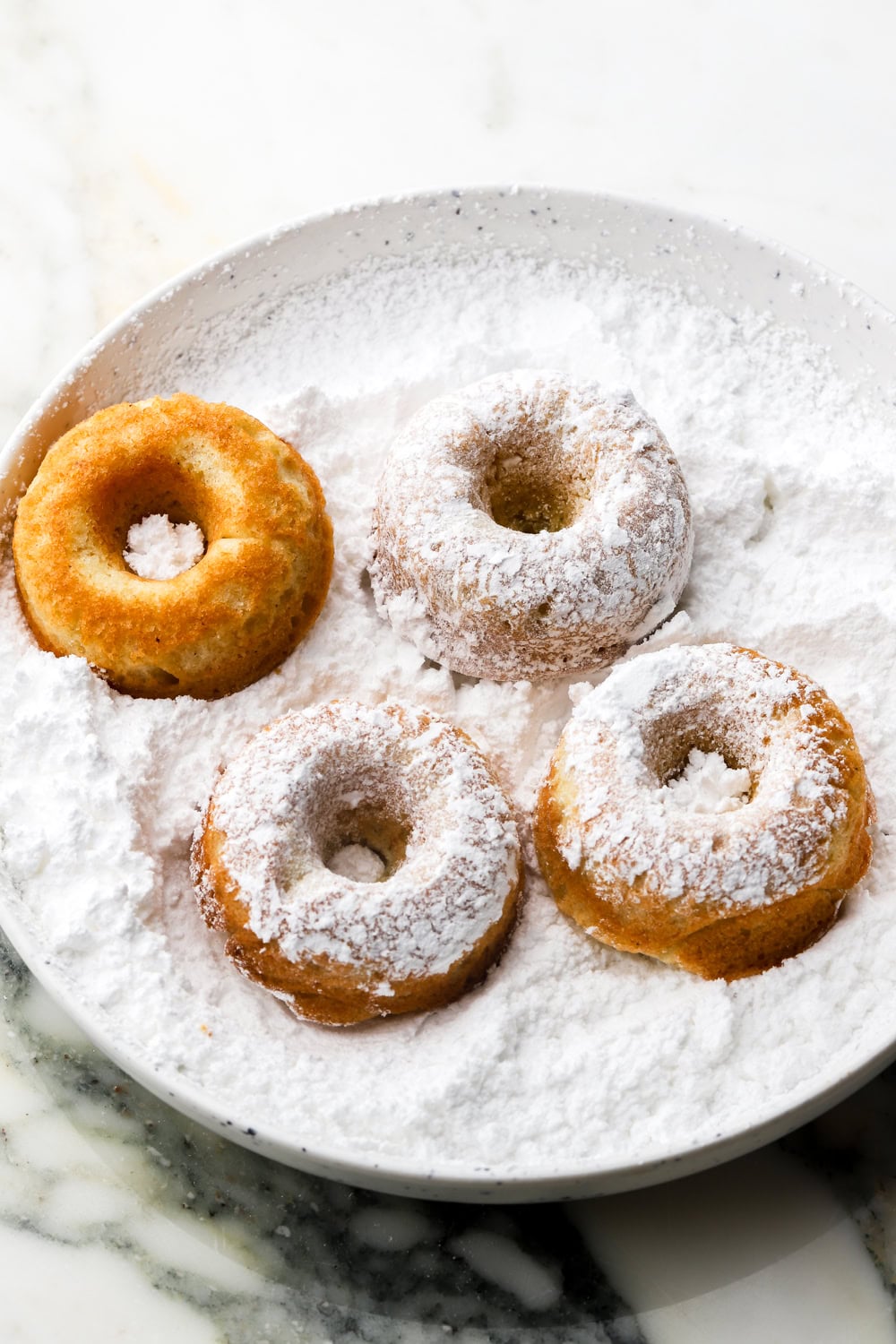 Powdered Sugar Donuts - Baran Bakery