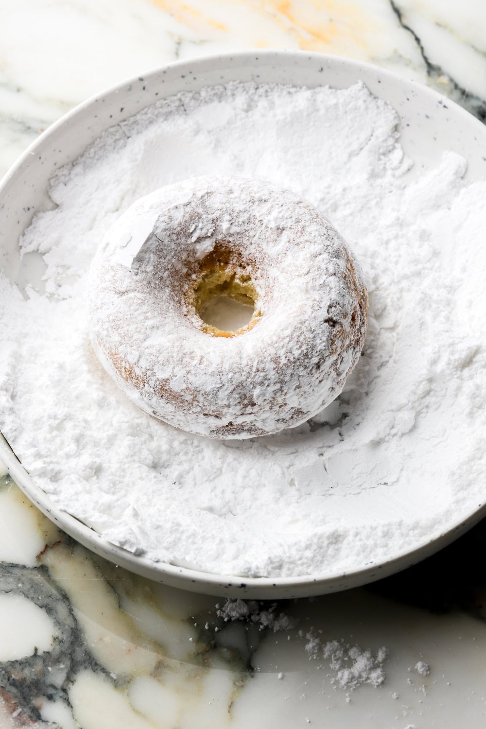 Powdered Sugar Donuts - Baran Bakery