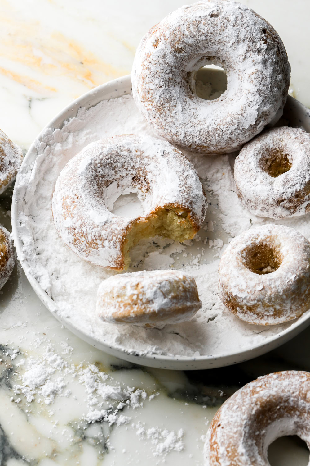 Powdered Sugar Donuts - Baran Bakery