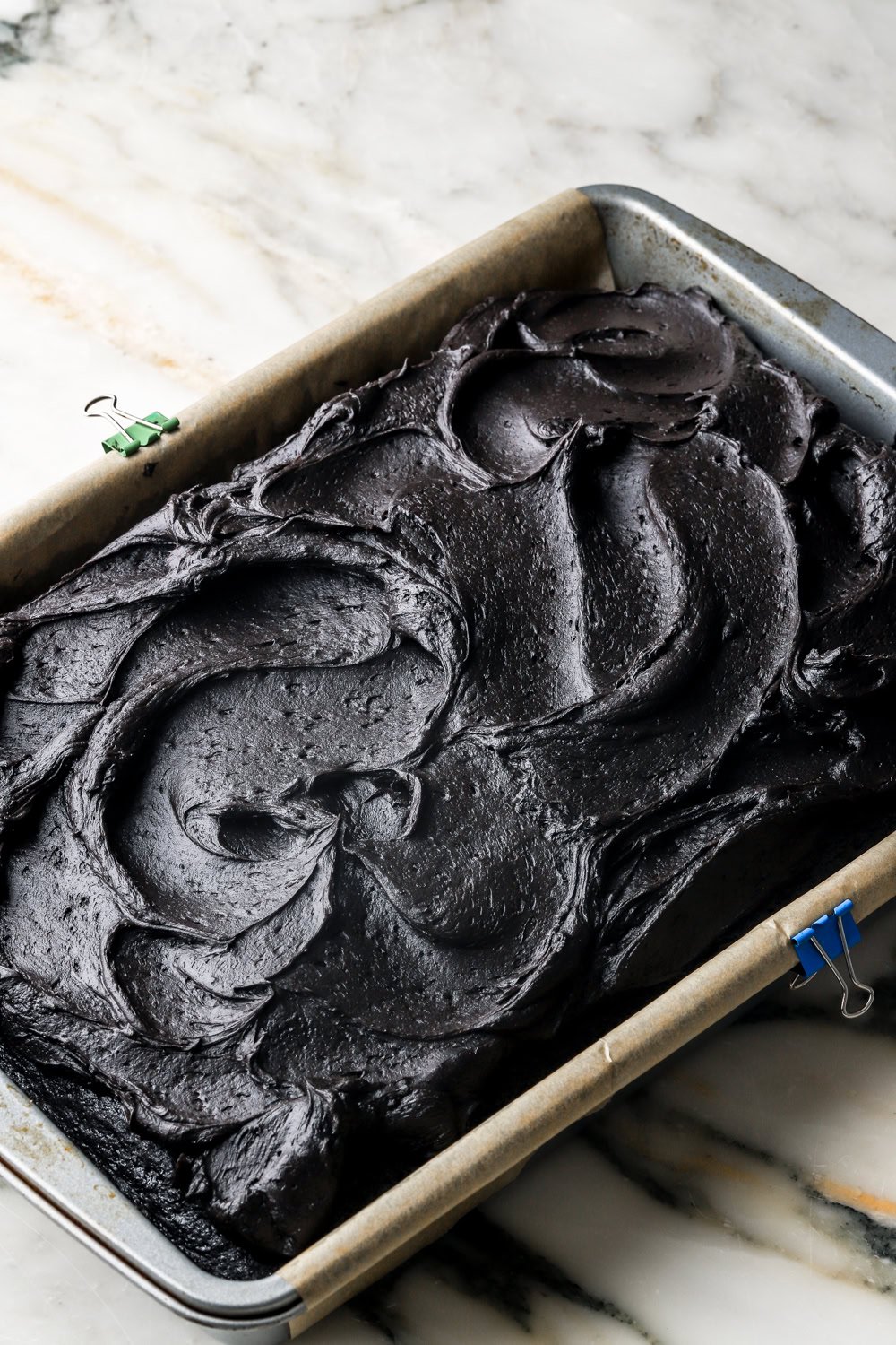 Black Cocoa Sheet Cake - Baran Bakery