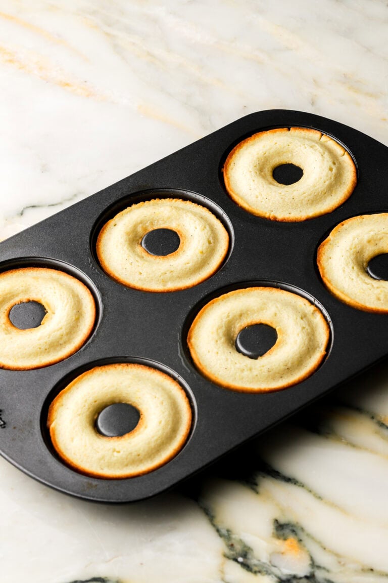 Easy Baked Lemon Meringue Donuts - Baran Bakery
