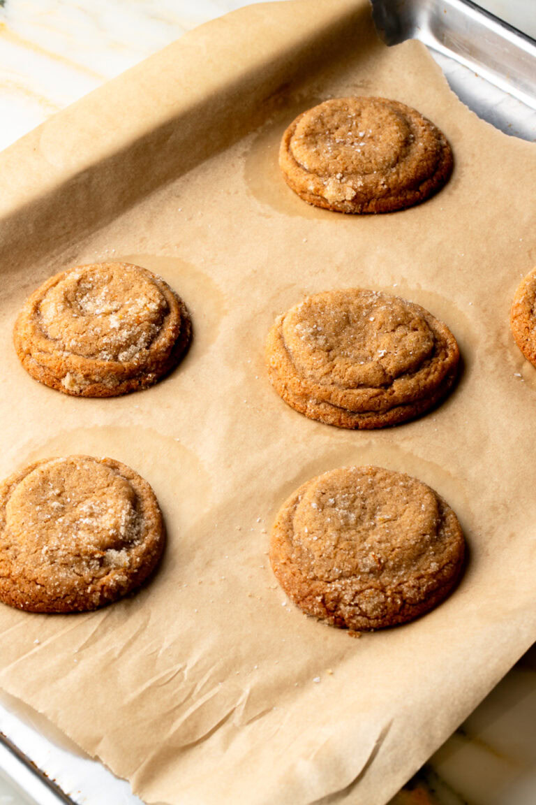 Chewy Brown Butter Ginger Cookies (with Orange Zest!) - Baran Bakery